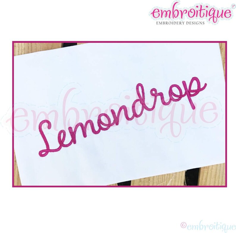 Lemondrop Monogram Font Script Embroitique EXCLUUSIVE Font - Etsy