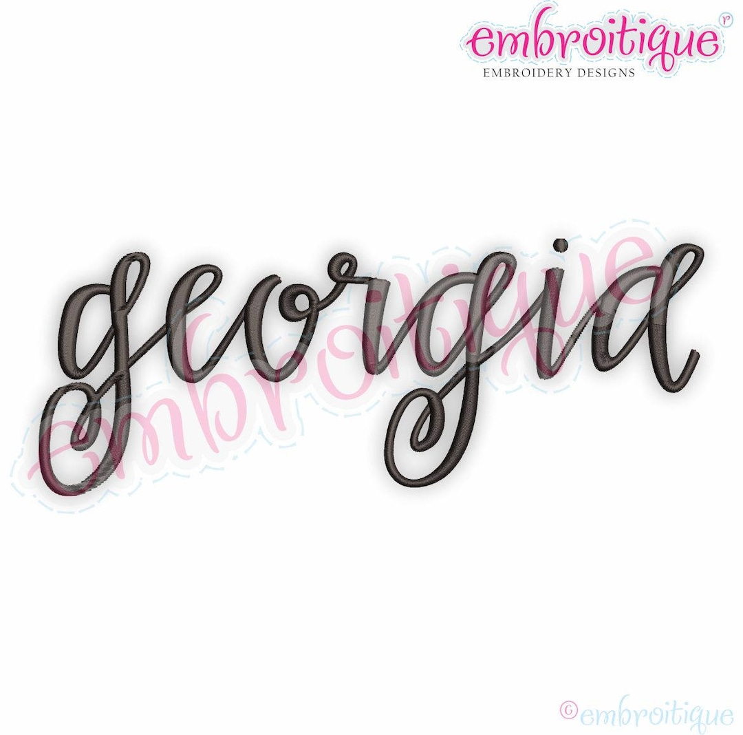 Georgia Hand Lettered Script Calligraphy Dawgs University of Georgia ...
