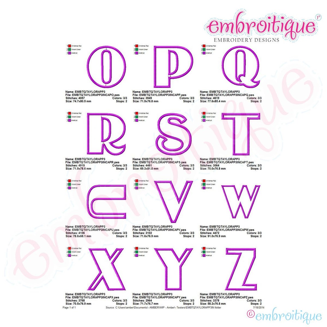 Taylor Applique Monogram Set Small 1.5 2 - Etsy