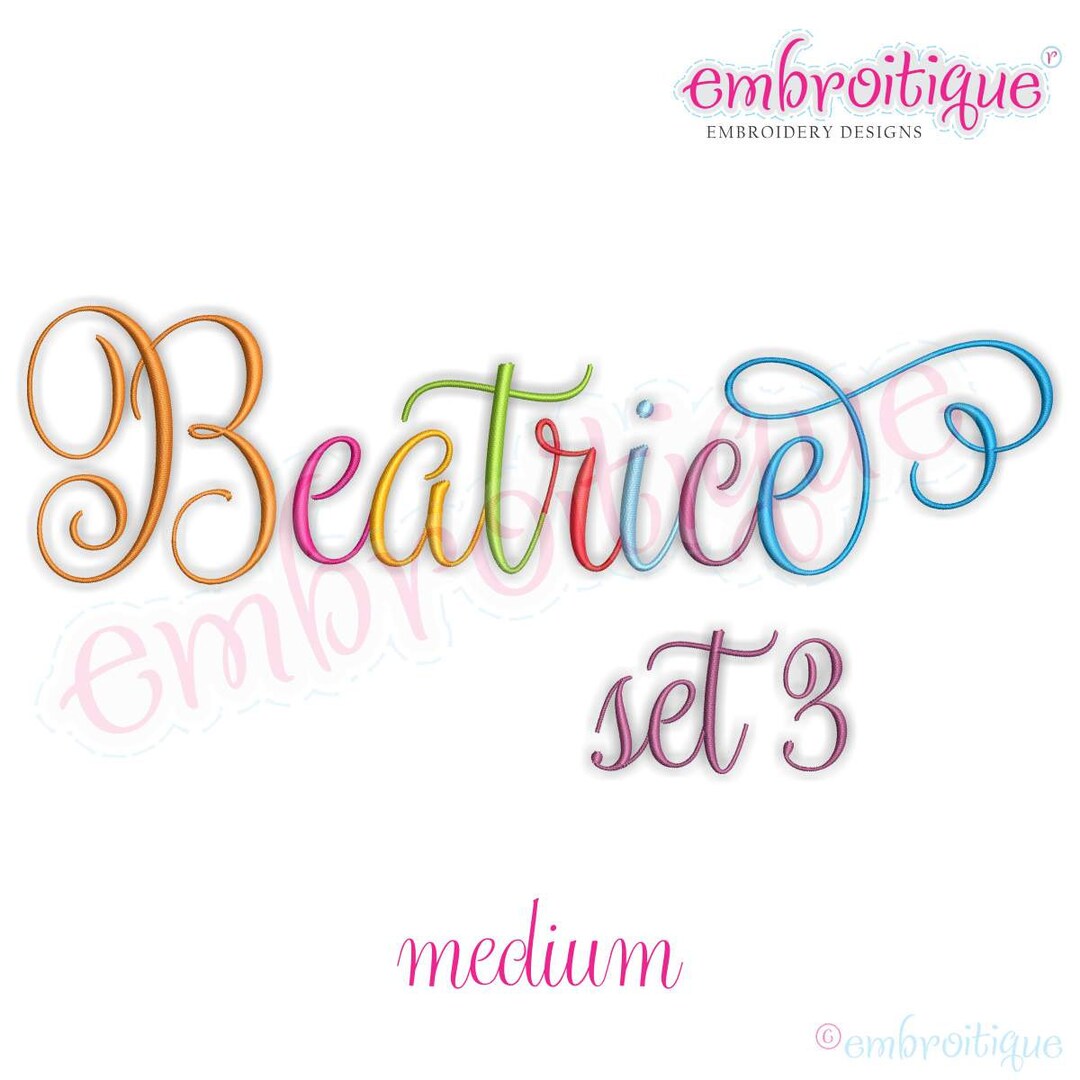 Beatrice 3 Monogram Font- Medium - BX Files Included- Instant Download ...