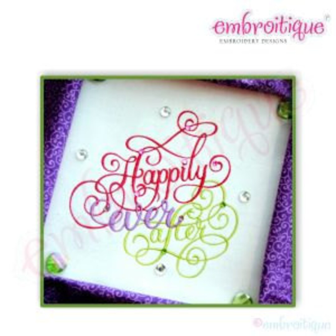 Happily Ever After Calligraphy Wedding Script - Instant Email Delivery ...