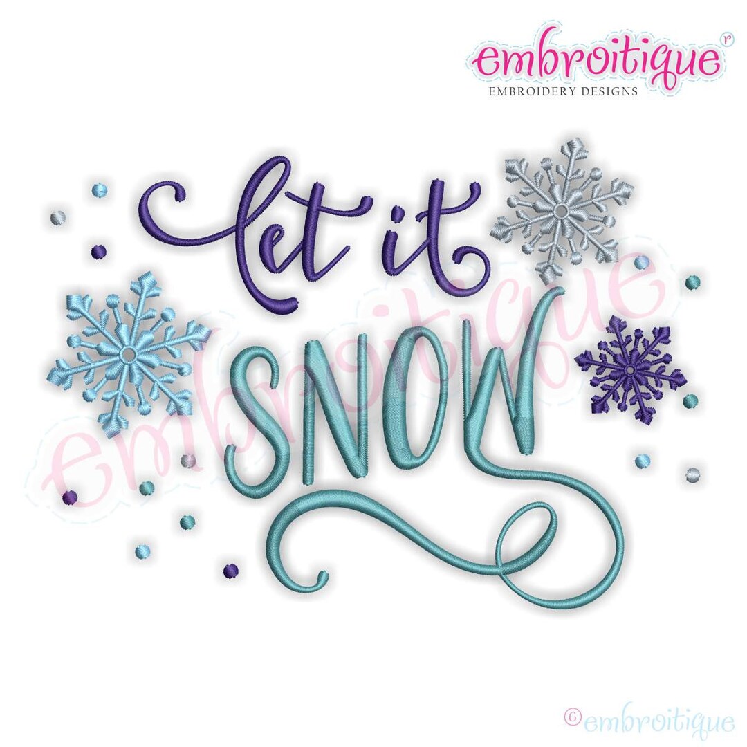 Let It Snow - Snowflakes - Winter Christmas Holiday Design - Instant ...