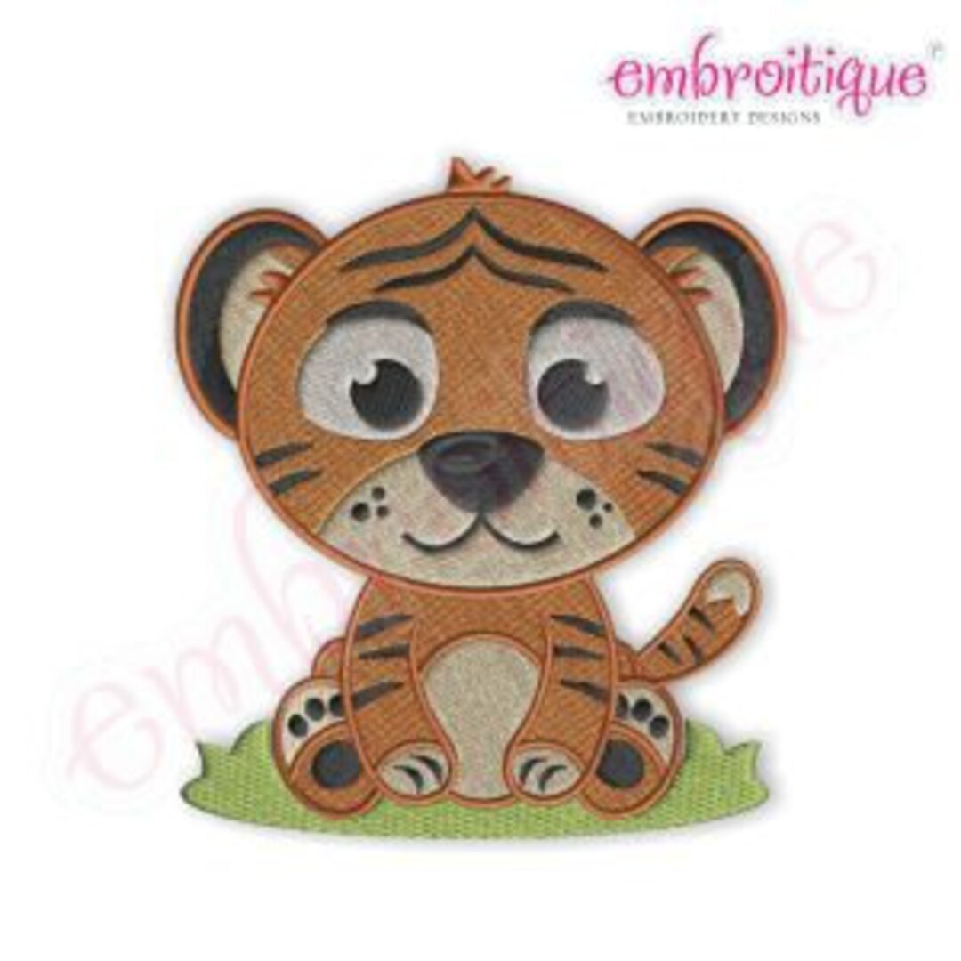 Baby Tiger Filled - Instant Download -digital Machine Embroidery Design ...