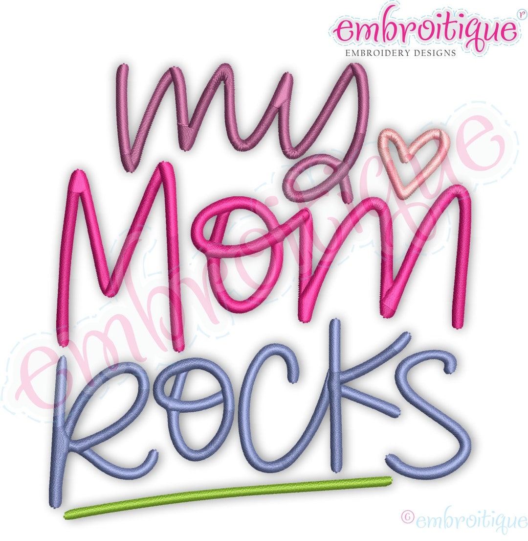 My Mom Rock Mommy Mother Cool Mom Mother's Day Instant Download Machine ...