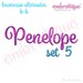 Penelope Set 5 Calligraphy Script Monogram Alphabet Font F Instant ...