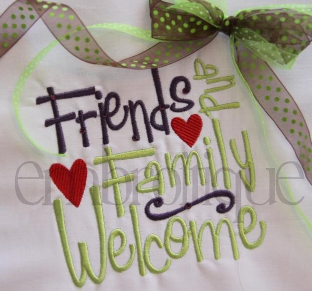 Friends and Family Welcome Word Block Home Decor- Instant Email ...