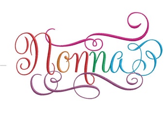 Nonna's Girl Hearts Machine Embroidery Design 8 - Etsy