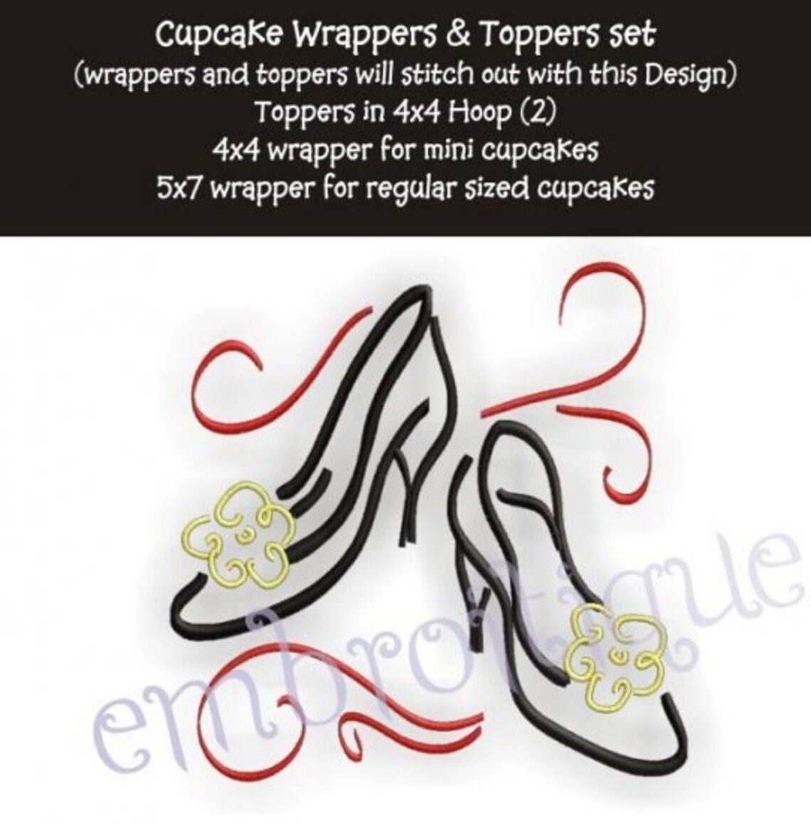 Cupcake Wrapper and Topper Set Glass Slippers Instant Email - Etsy