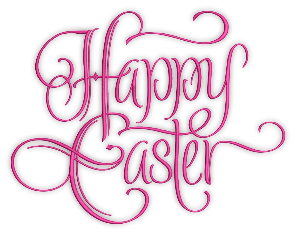 Happy Easter in Hand Lettered Script instant Download Digital | Etsy