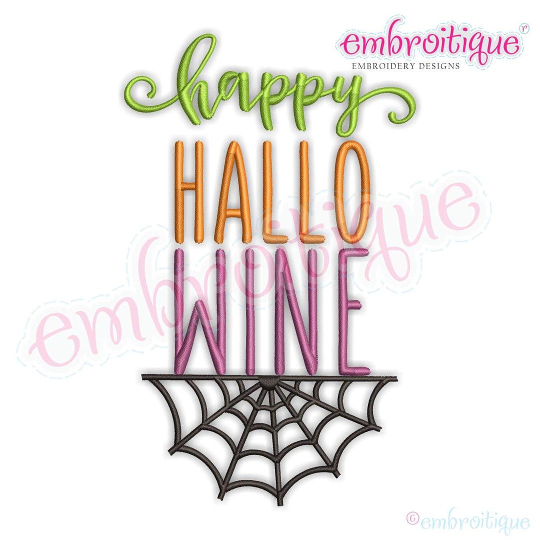 Happy Hallo-wine - Web Fun Halloween Design Girls Night Trick or Treat ...