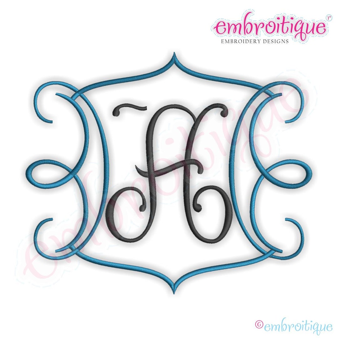Allen Font Frame- Instant Download -digital Machine Embroidery Design ...
