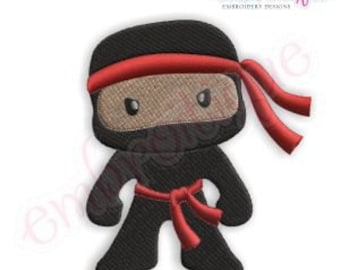 NINJA NUMBERS Applique Set 0 to 9 4x4 5x7 6x10 Machine Embroidery ...