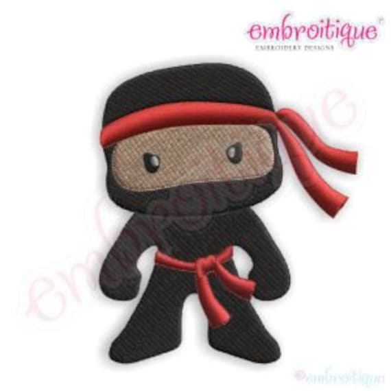 Ninja for Boys instant Download Machine Embroidery Design | Etsy