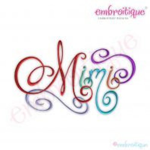 Nana Calligraphy Script Embroidery Design Instant Email - Etsy