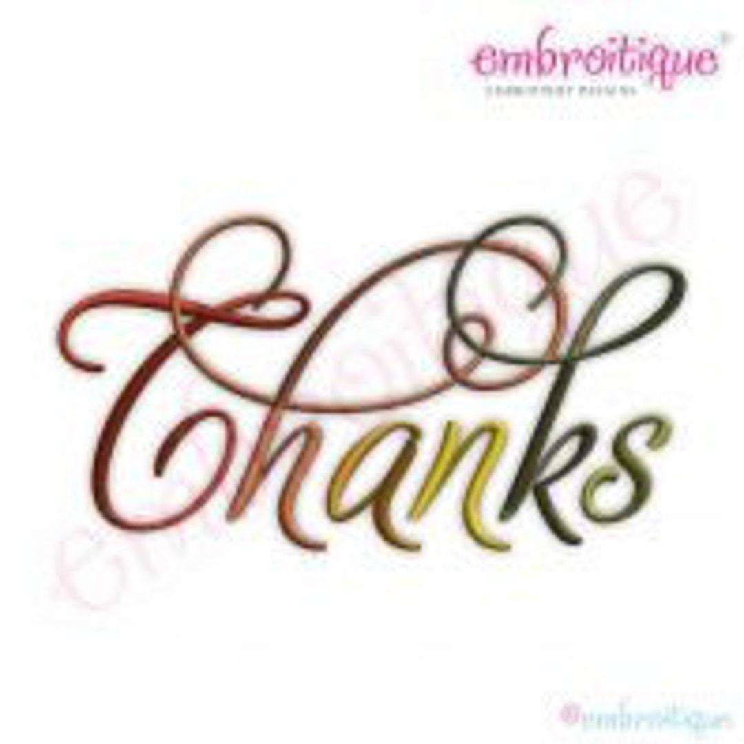 Thanks Script 3 Instant Email Delivery Download Machine Embroidery ...