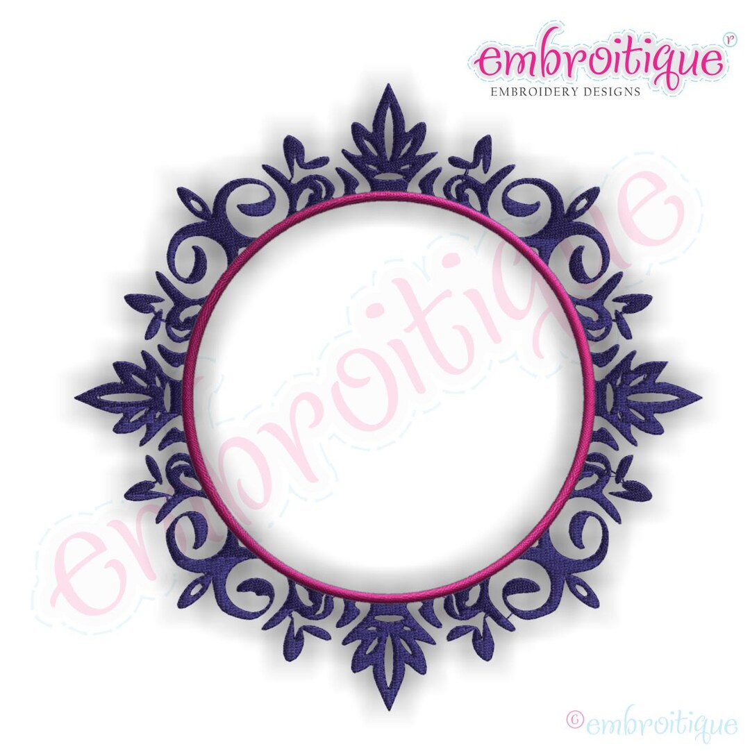 Chadwick Embroidery Monogram Font Frame- Instant Email Delivery ...
