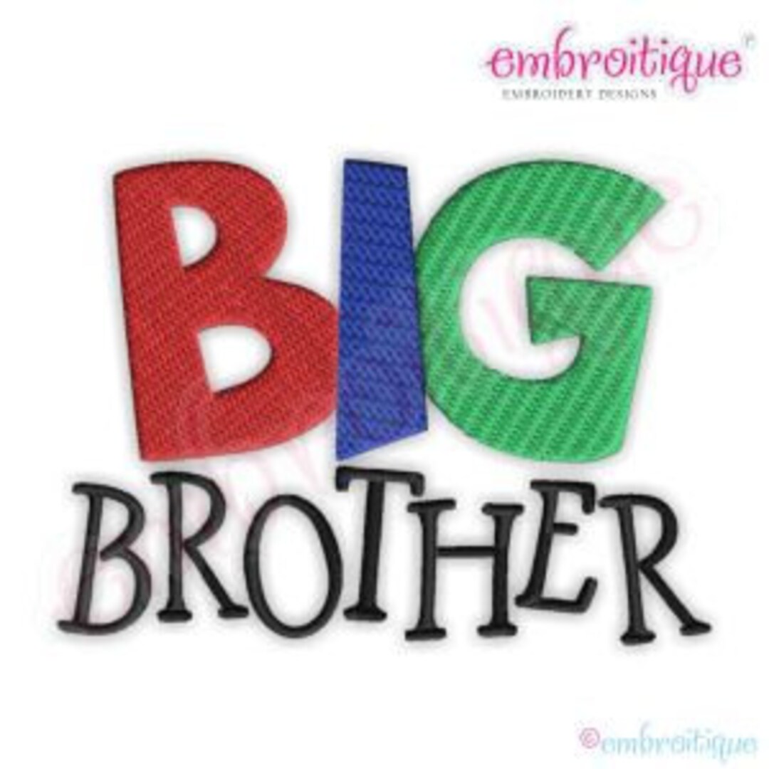 Big Brother Block Filled-instant Download -digital Machine Embroidery ...