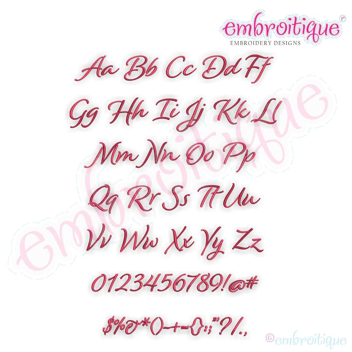 Alicia Calligraphy Monogram Set 1 - Embroitique Exclusive ...