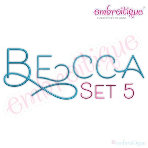 Becca Set 5 - Exclusive Monogram Alphabet Font - Instant Download ...