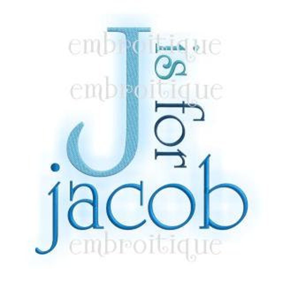 Jacob Monogram Set - Great for Boys - Instant Download -digital Machine ...
