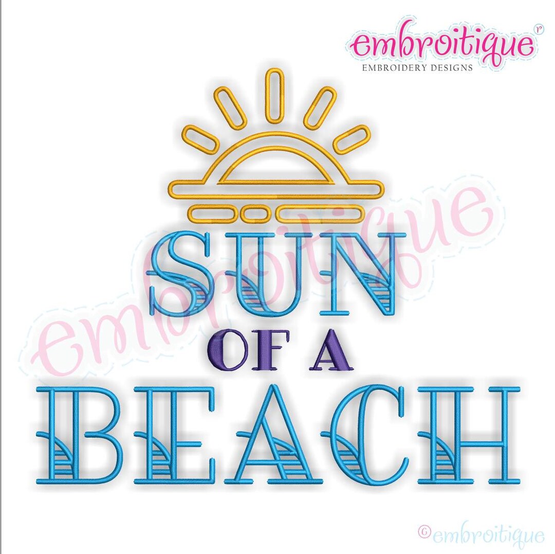 Sun of A Beach - Spring Break Summer Fun - -instant Download Machine ...
