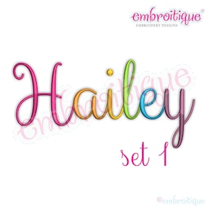 Hailey Monogram Set 1 - Curly Swirly Calligraphy Interchangeable ...