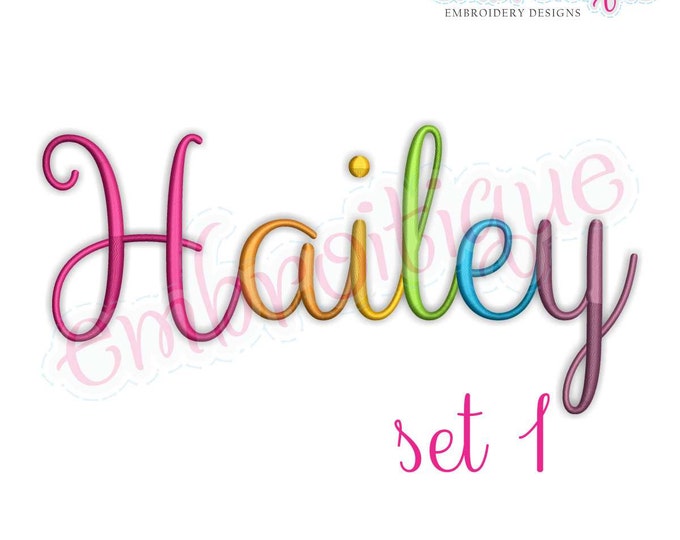 Hailey Monogram Set 1 Curly Swirly Calligraphy - Etsy