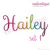 Hailey Monogram Set 1 - Curly Swirly Calligraphy Interchangeable ...
