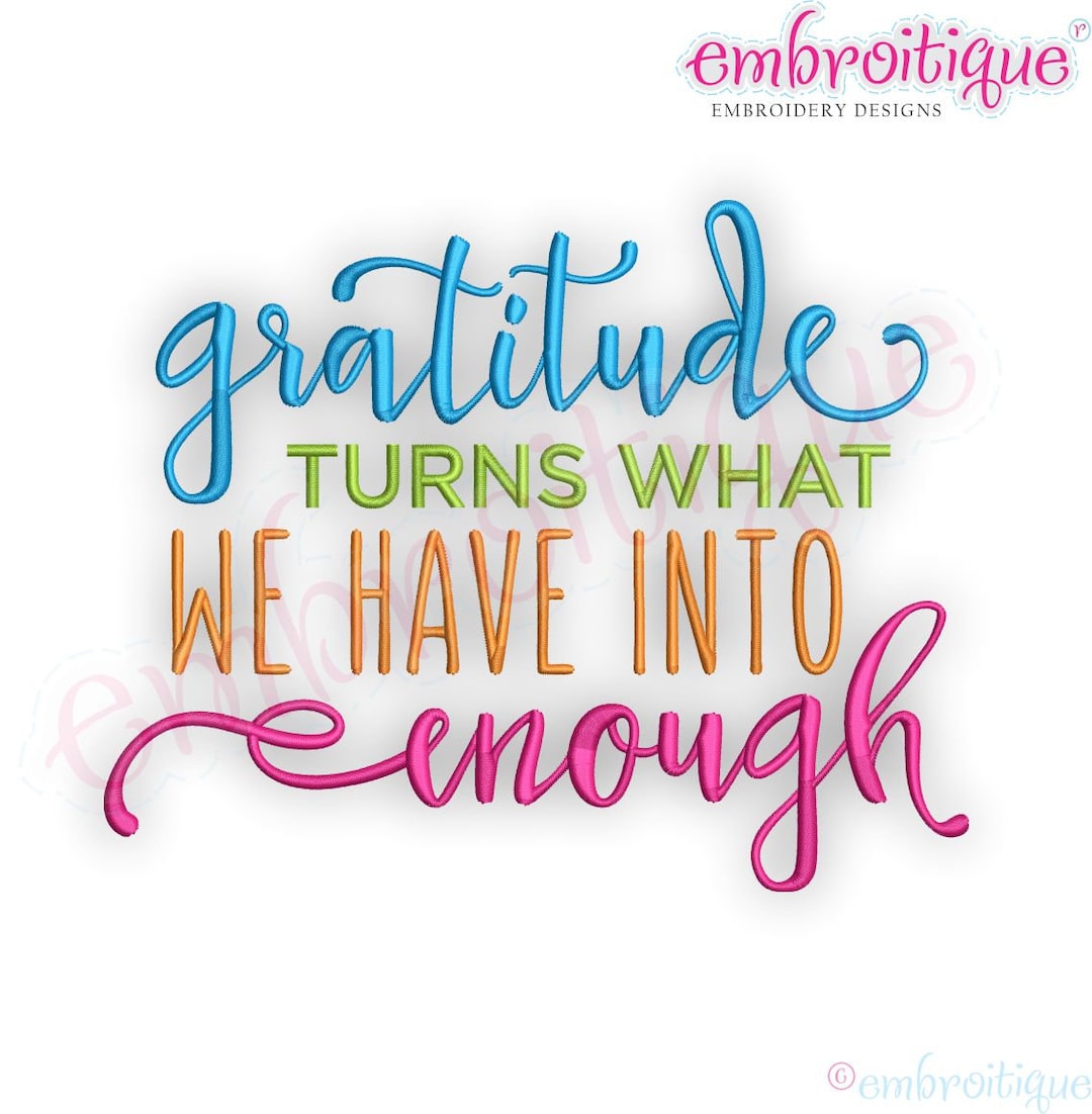 Gratitude Turns What We Have Into Enough - Thanksgiving - Instant ...