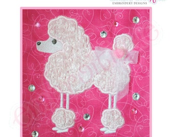 Poodle Applique | Etsy