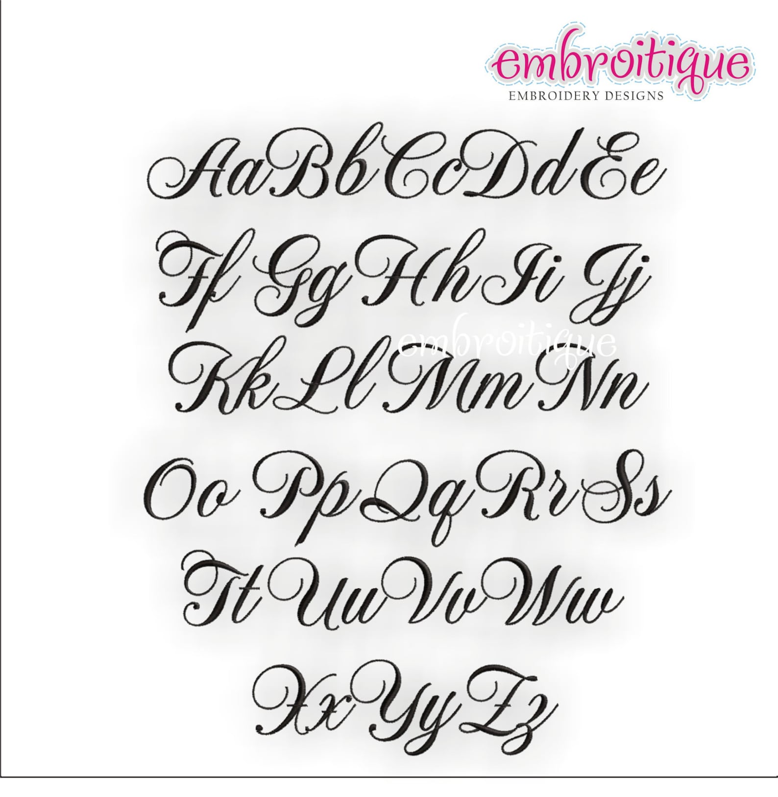 Emily Monogram Set Small Machine Embroidery Font Alphabet - Etsy