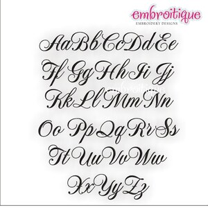 Emily Monogram Set - Small- Machine Embroidery Font Alphabet Letters ...