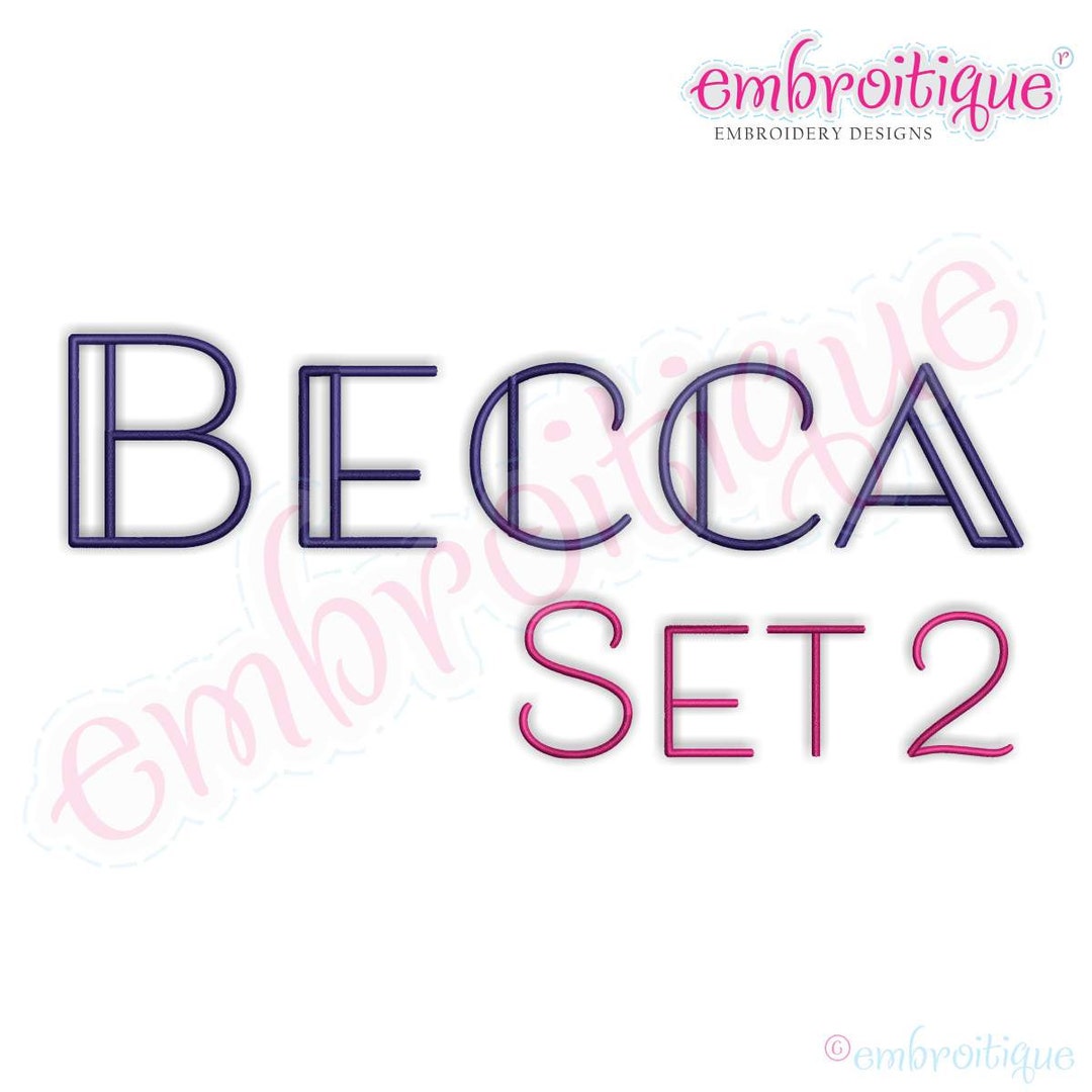 Becca Set 2 - Exclusive Engraved Monogram Alphabet Font - Instant ...