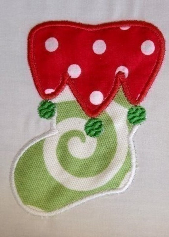 Christmas Stocking 2 Applique Instant Email Delivery | Etsy