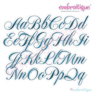 Emily Monogram Set - Medium- - Machine Embroidery Font Alphabet Letters ...