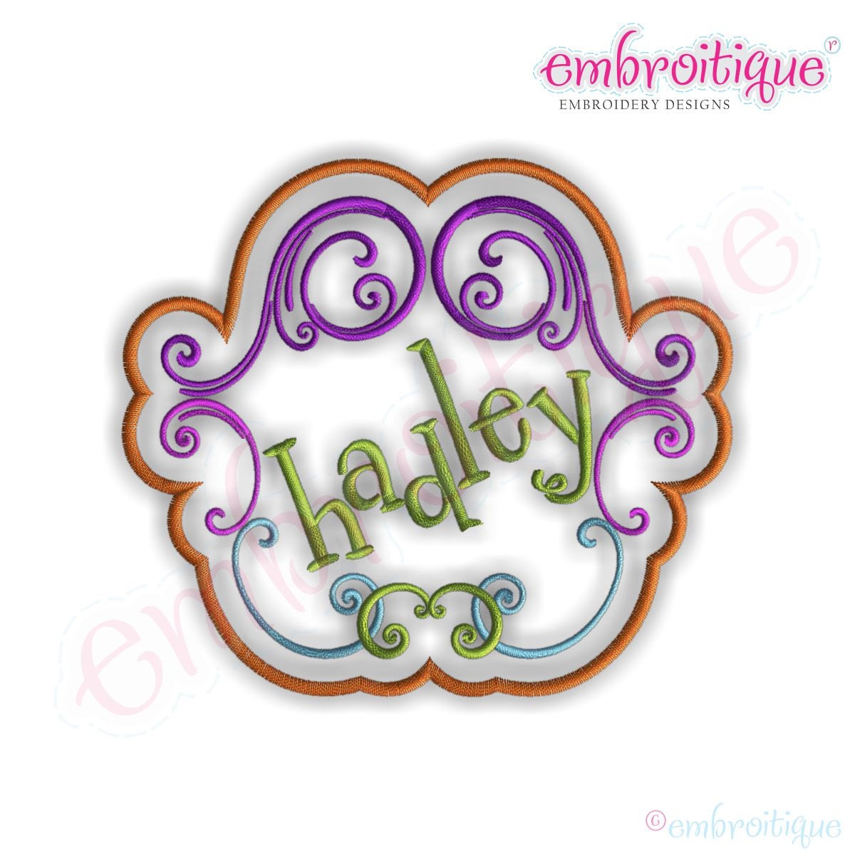 Hadley Applique Font Frame Small Instant Download digital - Etsy