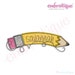 Back to School Curved Pencil Name Frame Applique Design for Machine ...