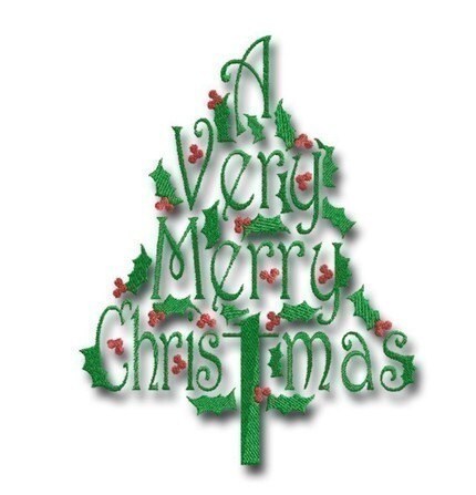 A Very Merry Christmas Tree 4 in 3 Sizes Instant Download - Etsy