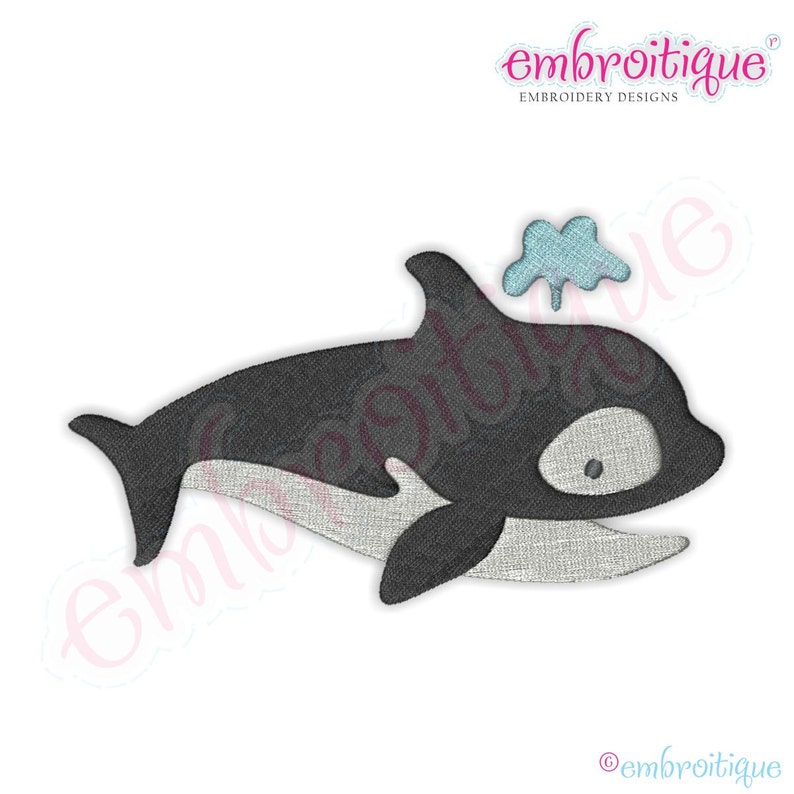 Baby Whale 1 Filled-instant Download -digital Machine Embroidery Design ...