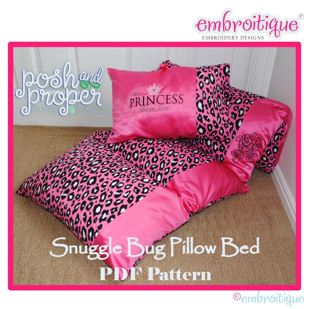 Posh and Proper - Snuggle Bug Pillow Bed PDF Pattern- Instant Download ...