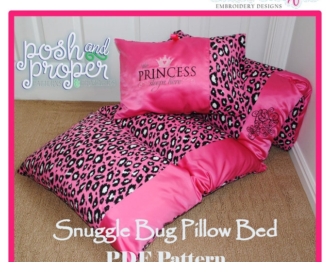 Posh and Proper Snuggle Bug Pillow Bed PDF Pattern Instant - Etsy