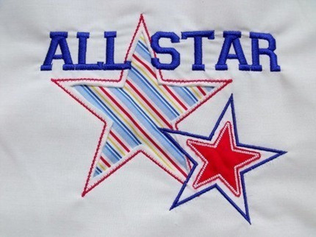 All Star Reverse Applique Set- Instant Download -digital Machine ...
