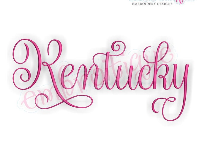 Kentucky Calligraphy Fancy Script 3 Instant Download Machine - Etsy