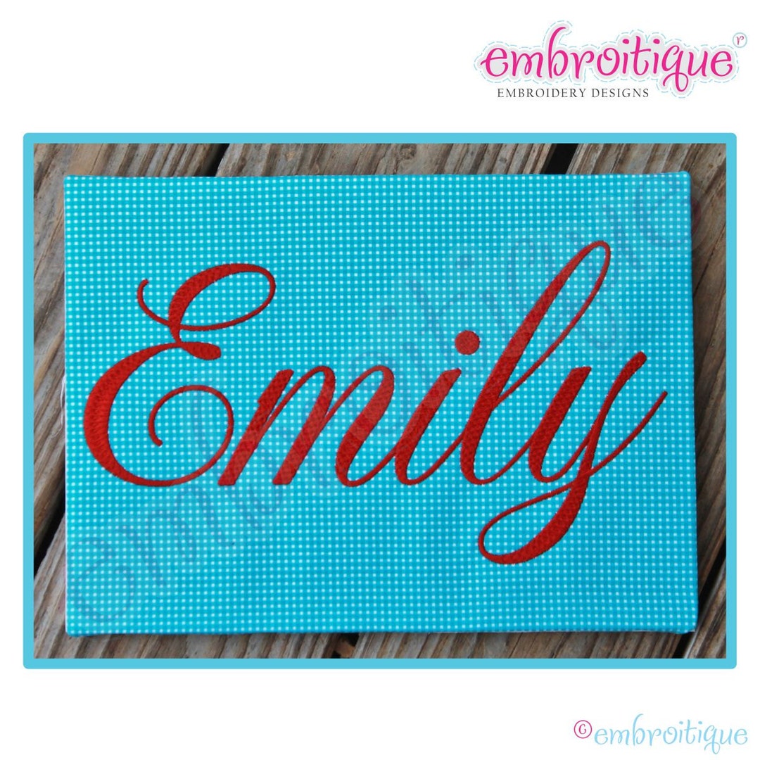 Emily Monogram Set - Medium- - Machine Embroidery Font Alphabet Letters ...