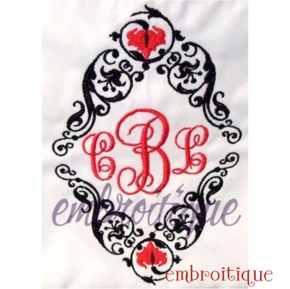 Diamond Decadence Monogram Font Frame Instant Download - Etsy