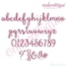 Alexa Hand Letterered Calligraphy Machine Embroidery Monogram Alphabet ...