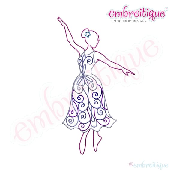 Swirly Twirly Ballet Dancer Instant Email Delivery Download | Etsy