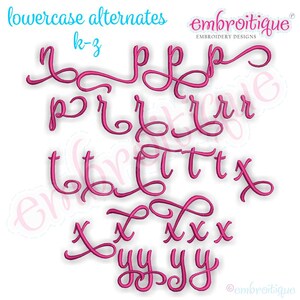 Penelope Set 6 - Calligraphy Script Monogram Alphabet Font F- Instant ...
