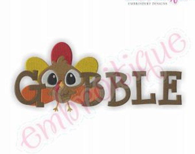 Gobble With Turkey Filled Adorable Thanksgiving Instant - Etsy