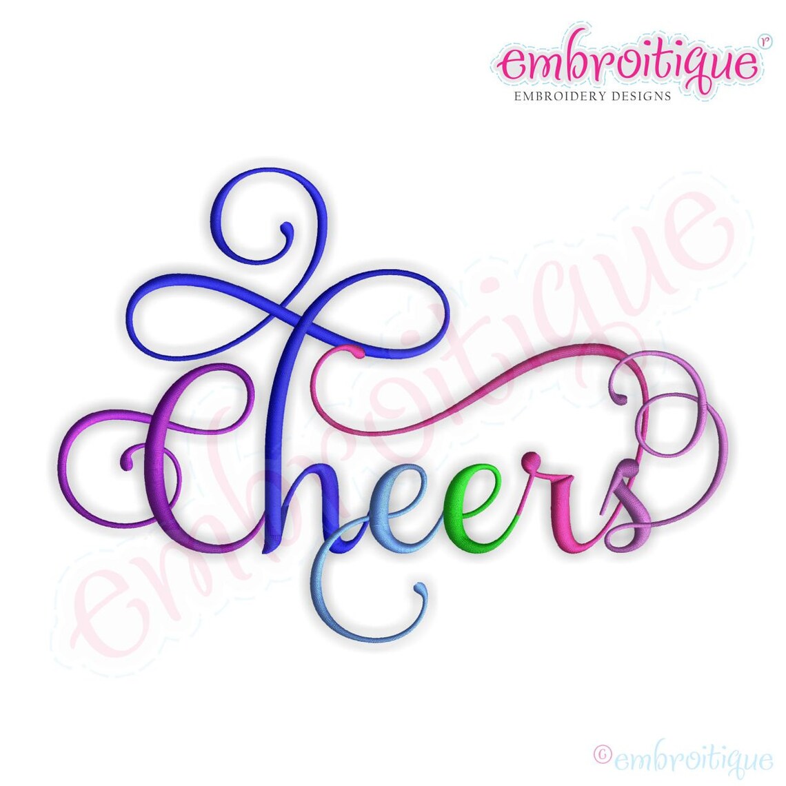 Cheers Script 4-instant Download digital Machine Embroidery | Etsy